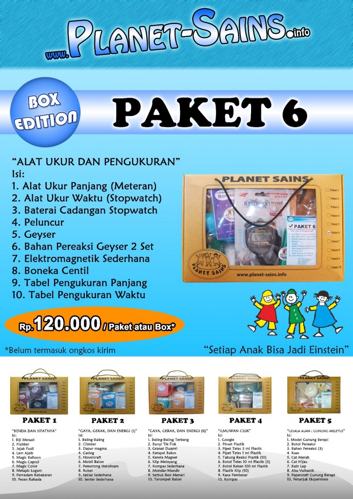 Katalog 6 Paket Kit Eksperimen Planet Sains
