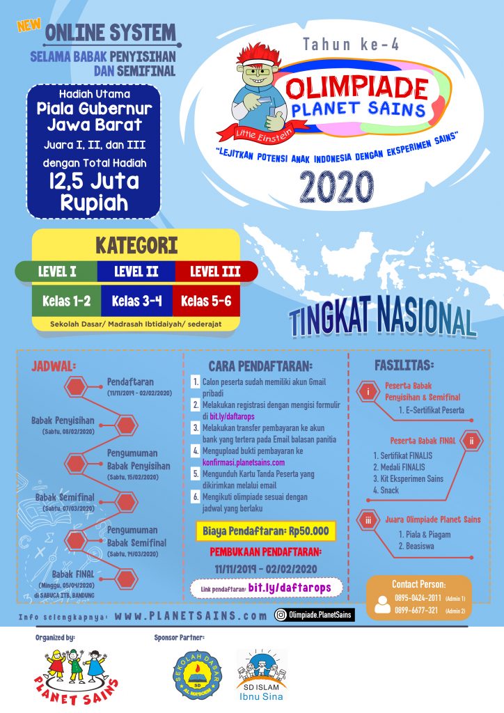 POSTER OLIMPIADE PLANET SAINS 2020 + Partner | PLANET SAINS