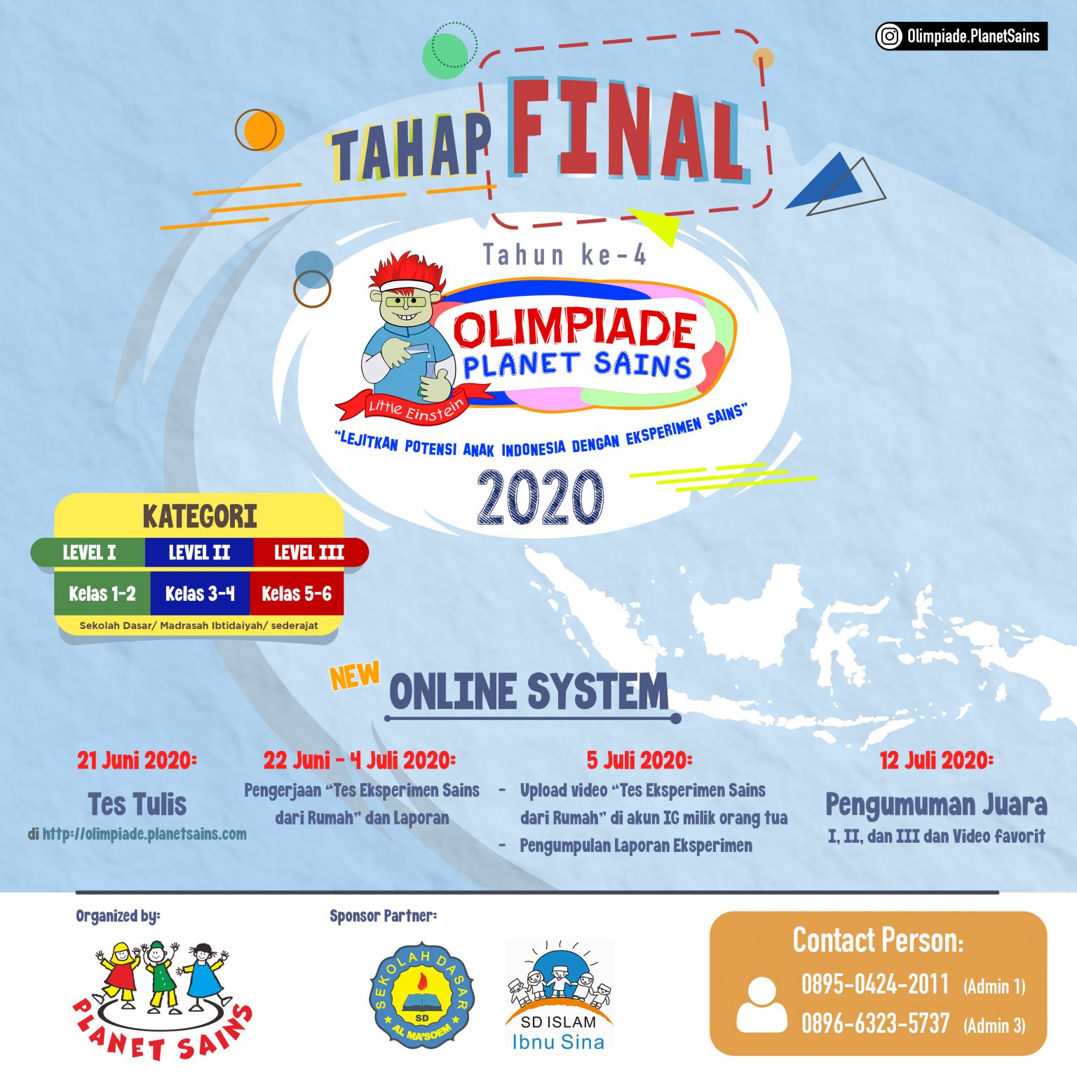 POSTER Tahap Final OLIMPIADE PLANET SAINS 2020 | PLANET SAINS